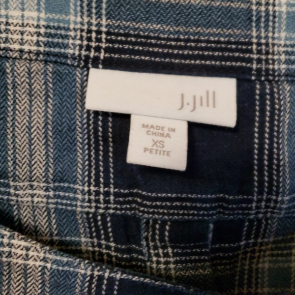 J. Jill | Tops | Jjill Plaid Blouse Size Xsp | Poshmark